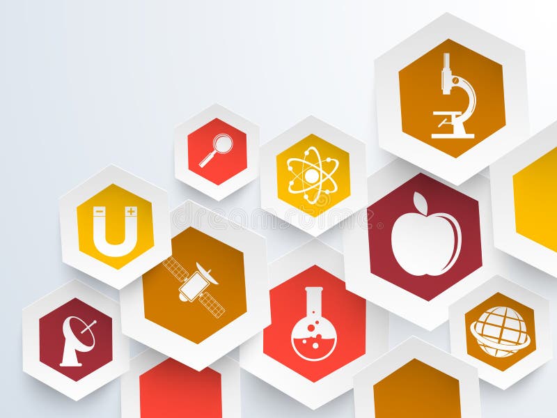 Autoadesivo, Etichetta O Etichetta Per Scienza Illustrazione di Stock ...