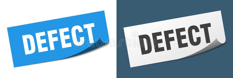 Adhesivo De Defectos Defecto Del Signo Cuadrado Defecto Ilustración del ...
