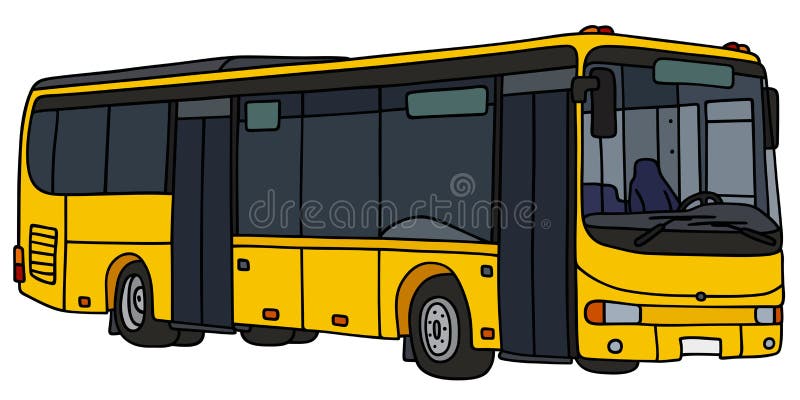 Autobús Amarillo De La Ciudad Ilustración del Vector - Ilustración de ...