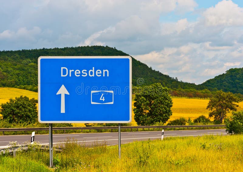 Autobahn 4 Dresden stock image. Image of highway, road - 21421415
