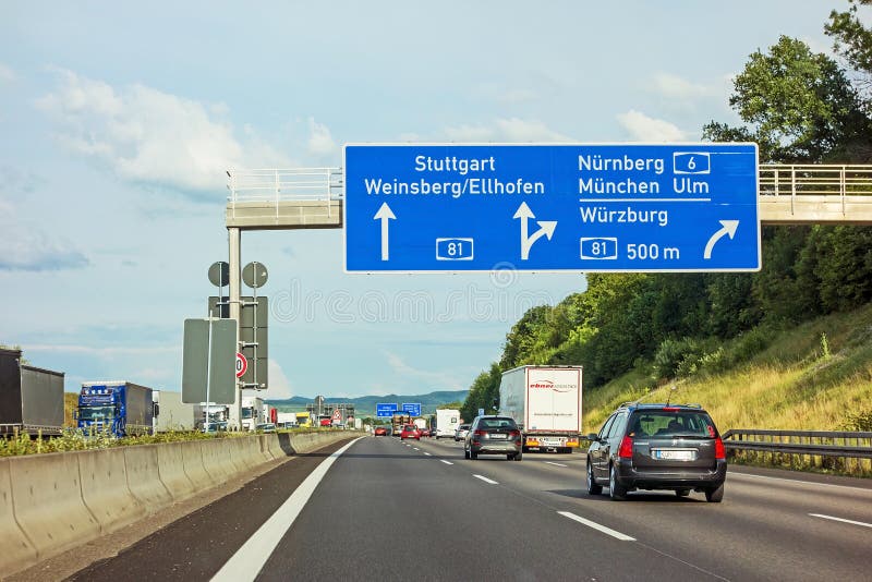 Autobahn A6 - Kreuz Weinsberg, Deutschland Redaktionelles Stockbild ...