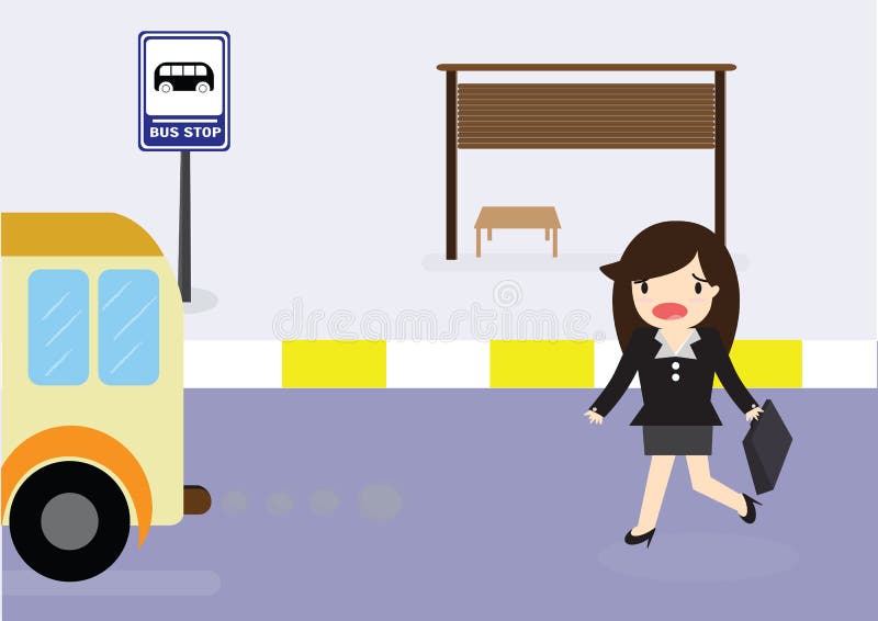 Autobus de attente illustration de vecteur. Illustration du drôle ...