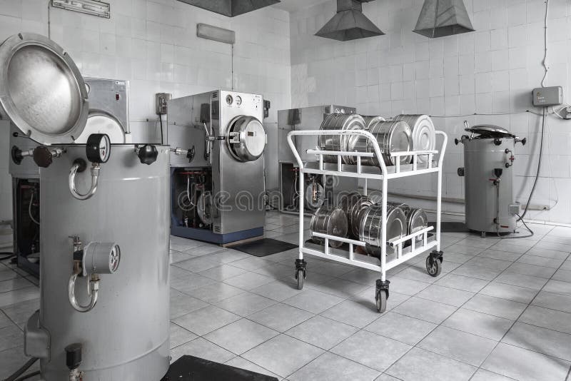 Laboratory Autoclaves for Sterilizing Samples Stock Photo - Image of ...