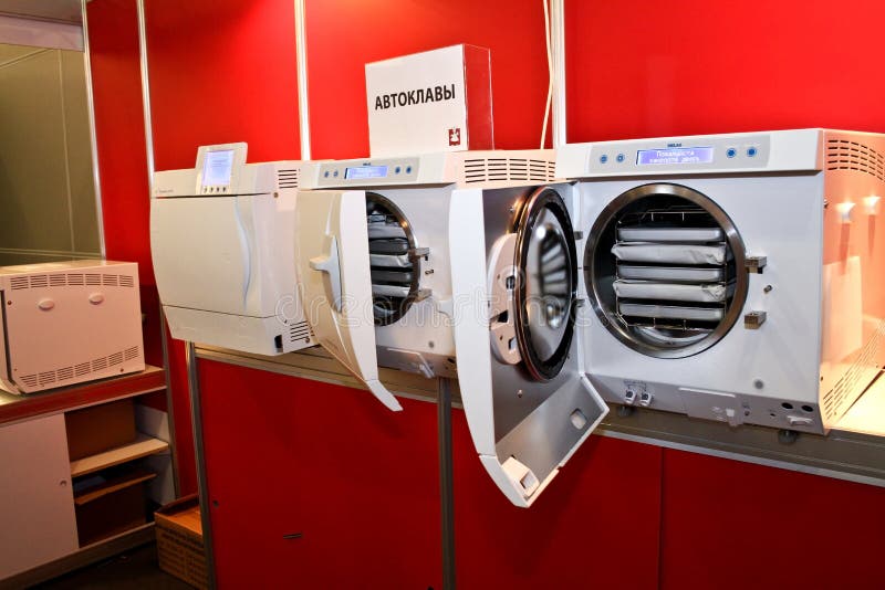 Laboratory Autoclaves for Sterilizing Samples Stock Photo - Image of ...