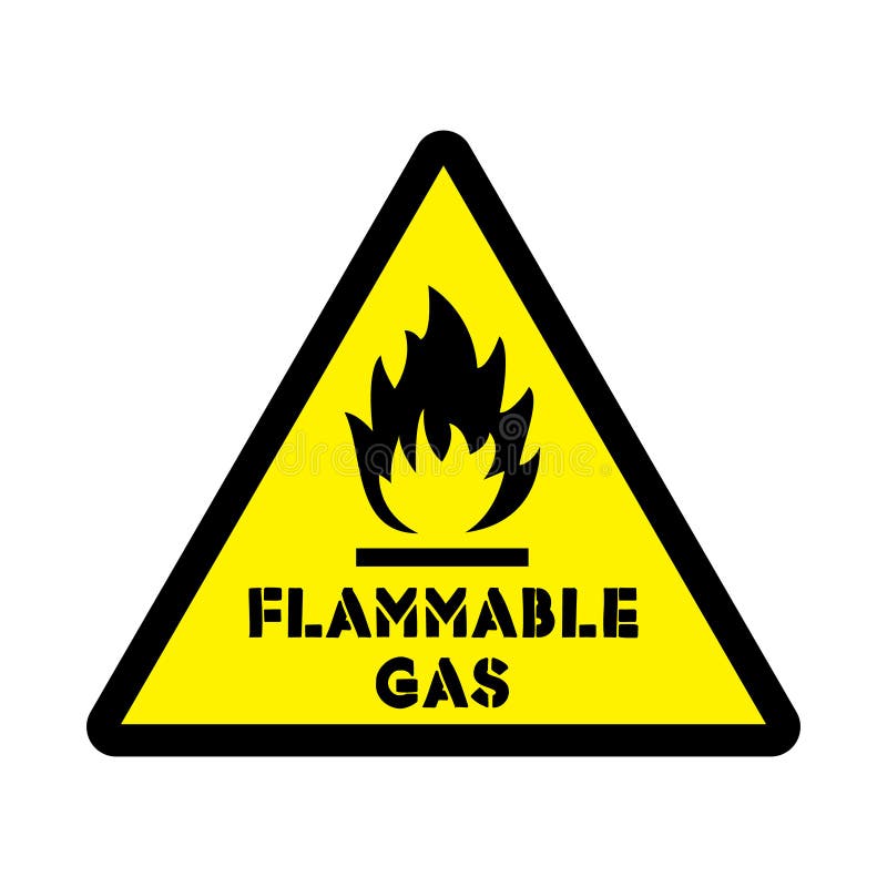 Signe Inflammable De Vecteur D'une Attention Illustration de Vecteur ...
