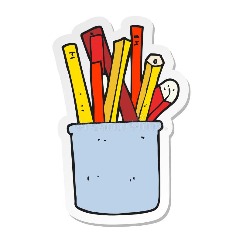 Crayons dans un pot. illustration de vecteur. Illustration du ... Crayons dans un pot. illustration de vecteur. Illustration du ...