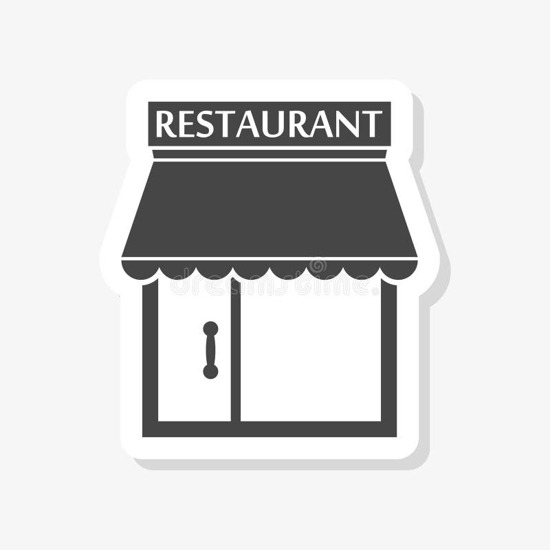 Icône De Bâtiment De Restaurant, Façade De Restaurant Illustration de ...