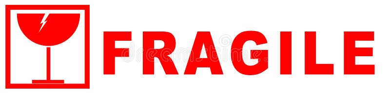 Autocollant Fragile Pour L'empaquetage Illustration Stock ...