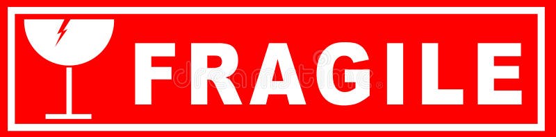 Autocollant Fragile Pour L'empaquetage Illustration Stock ...
