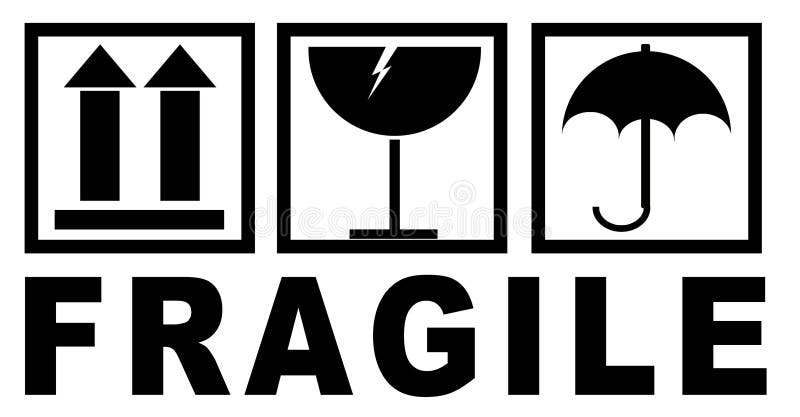 Autocollant Fragile Pour L'empaquetage Illustration Stock ...