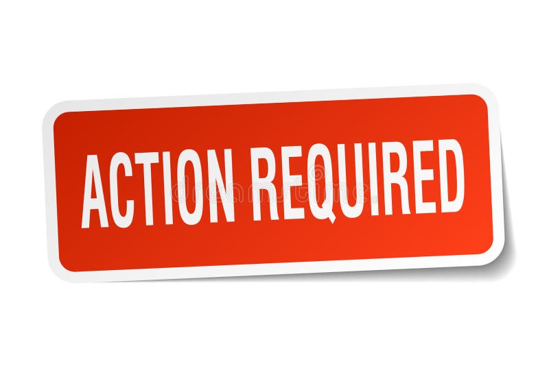 Autocollant Requis Par Action Illustration de Vecteur - Illustration of ...