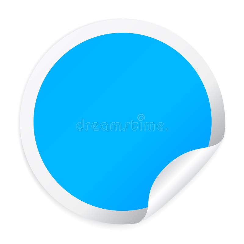 Autocollant rond bleu illustration de vecteur. Illustration du remarque ...