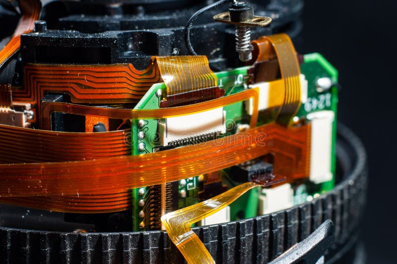 Autofocus Iris and Stabilization Control Board Under the Upper Lens ...