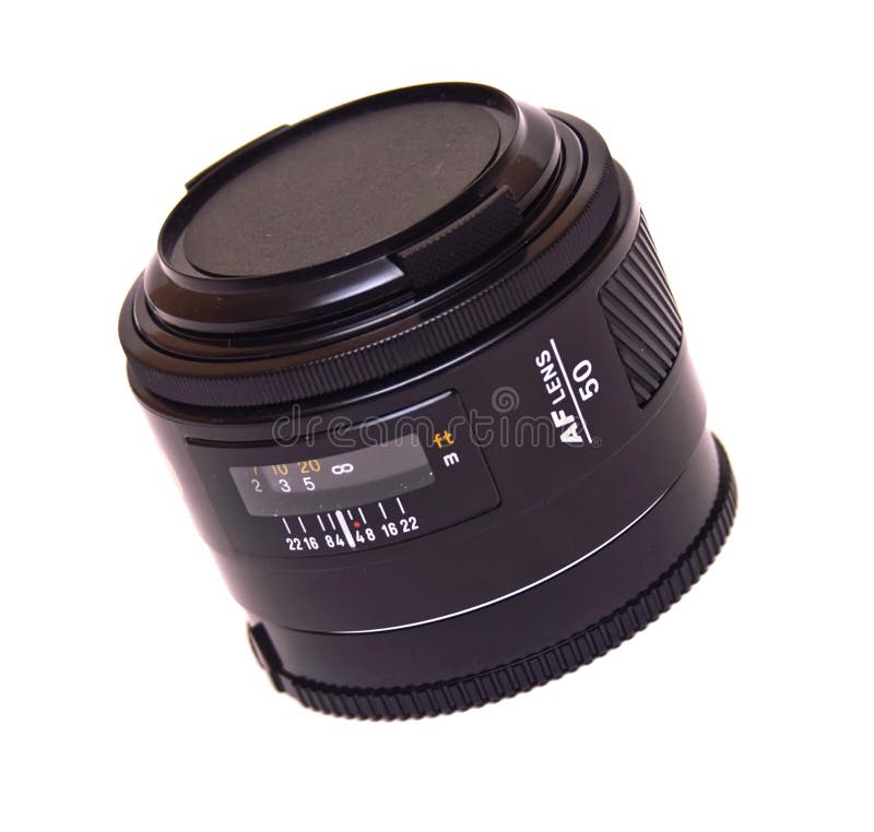 Autofocus lens isolated stock image. Image of angle, close - 12006759
