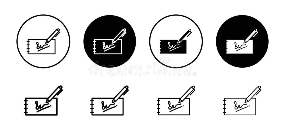 Autograph Icon Vector Set Collection for Web Stock Vector ...