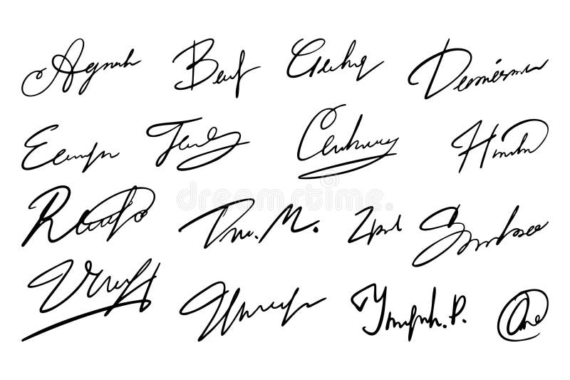 Autographs Handwritten Pen Signatures Documents. Hand Signature ... Autographs Handwritten Pen Signatures Documents. Hand Signature ...