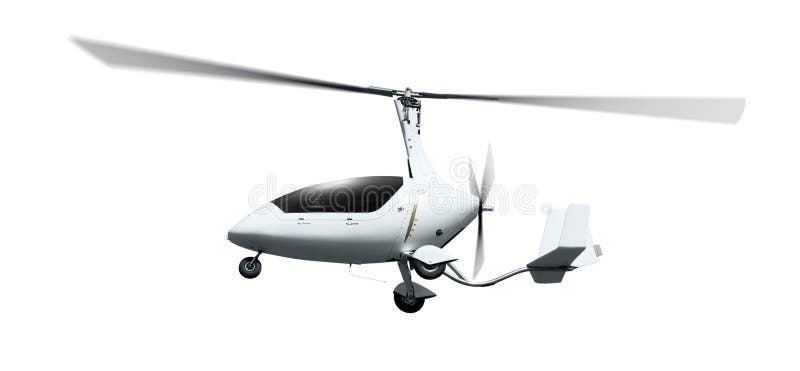 White Autogyro or Gyrocopter Stock Image - Image of aircraft, modern ...