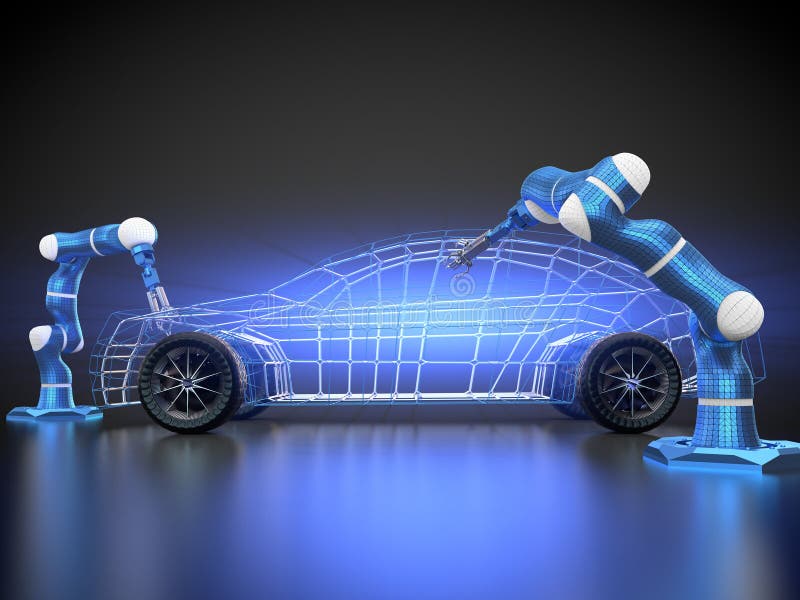 Autoherstellung Ist Im Gang Stock Abbildung - Illustration von ...