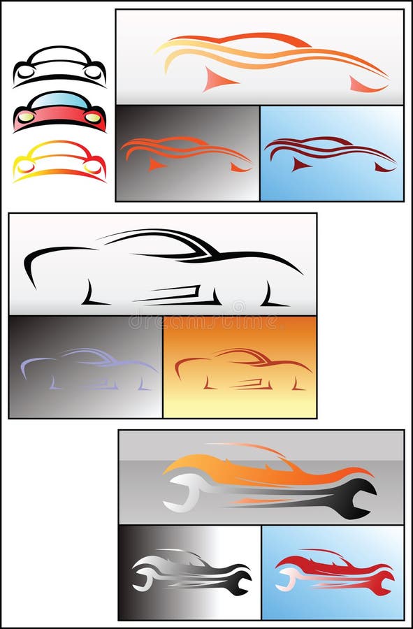 Autologo-Designsatz vektor abbildung. Illustration von reparatur - 55863967