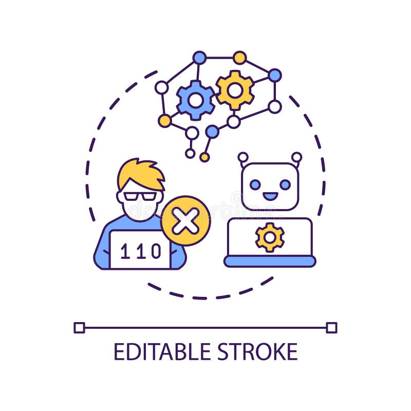 Automate Business Process Concept Icon Stock Vector - Illustration of ...