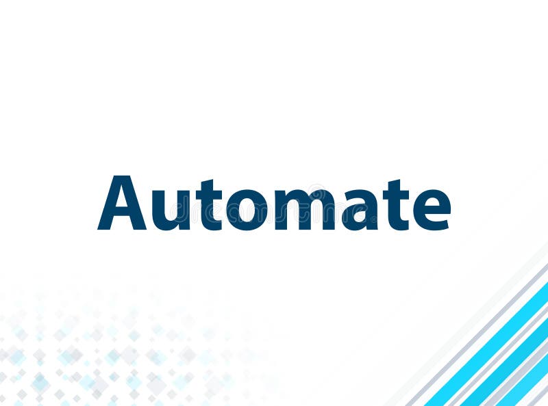 Automate Modern Flat Design Blue Abstract Background Stock Illustration ...