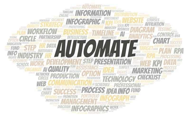 Automate Typography Word Cloud Create with the Text only. Stock ...