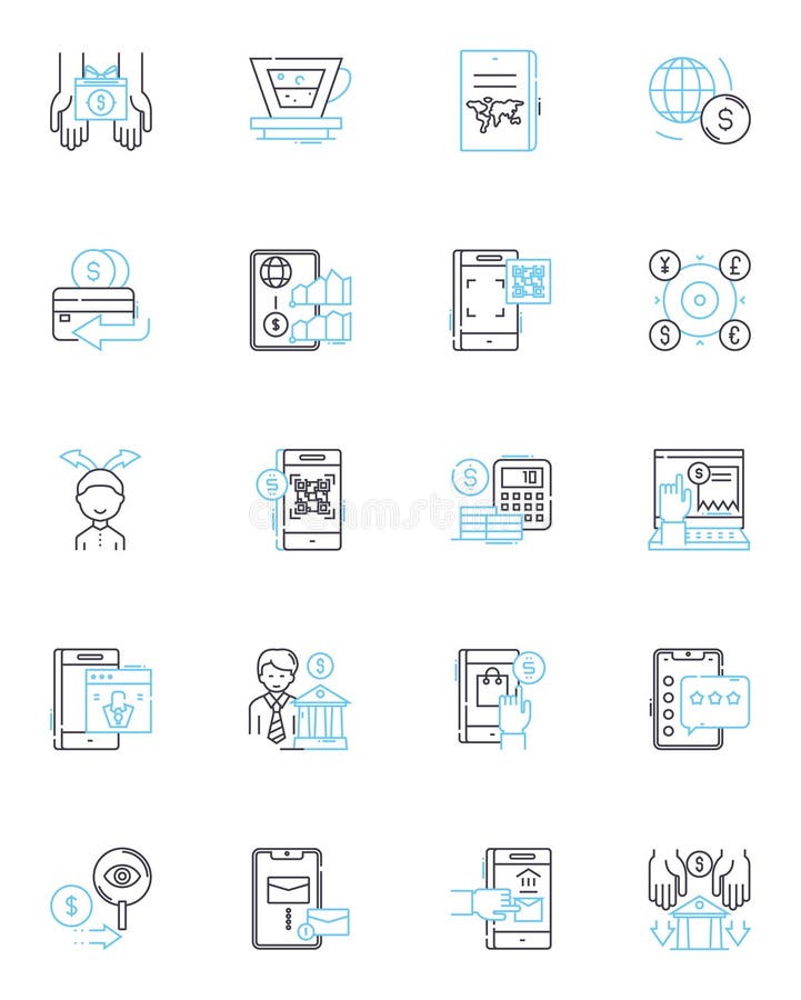 Automated Agreements Linear Icons Set. Efficient, Rapid, Streamlined ...