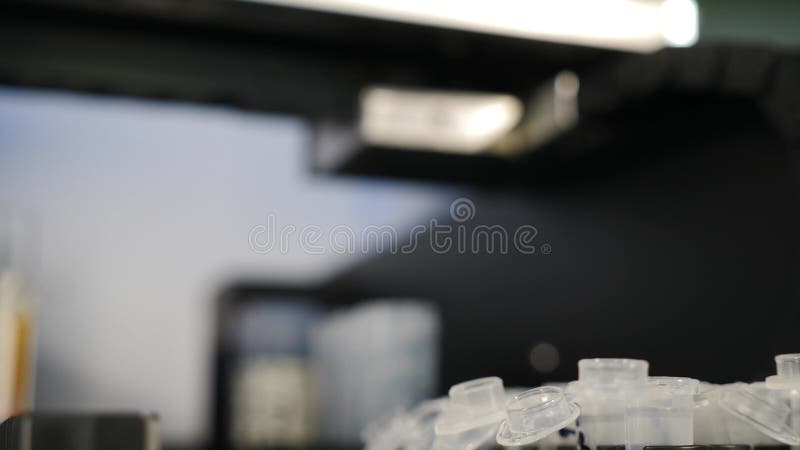 Automated Analysis Machine Used at Laboratory. Human Samples Analyzer ...