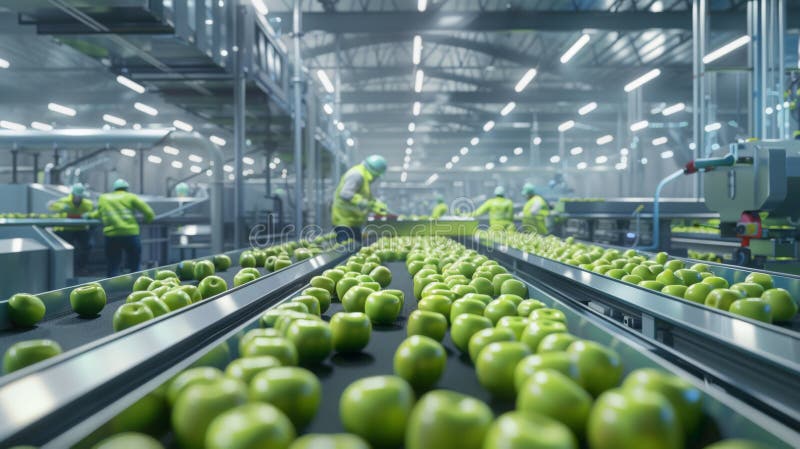 The Automated Apple Packaging Line. AI Generated Stock Photo - Image of ...