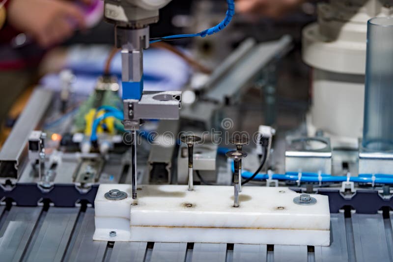 Assembly Line of Mechanical Engineering Stock Image - Image of line ...