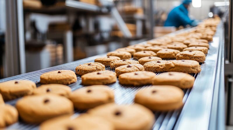 Automated Bakery Production Line Featuring Conveyor for Transporting ...