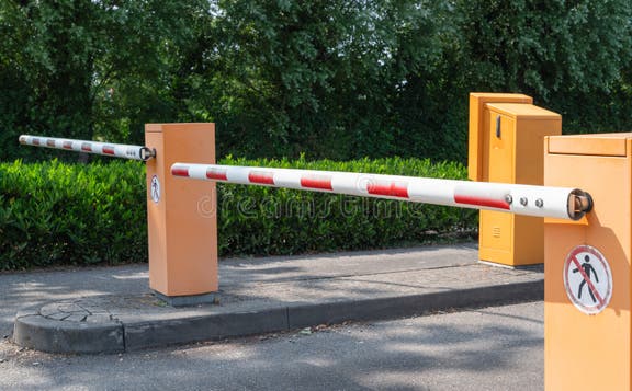 The Automated Barrier Gate System at the Parking Lot Ensures Efficient ...