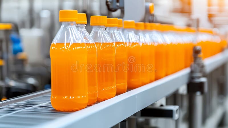 Automated Bottling Line, Orange Juice Production and Quality Control ...
