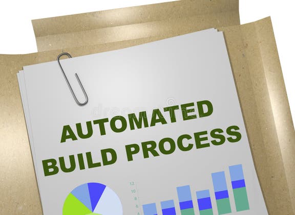 Automated Build Process Concept Stock Illustration - Illustration of ...