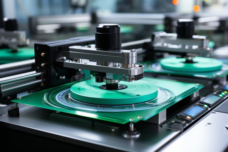 Automated Chip Mounter Working in Printed Circuit Board Workshop with ...