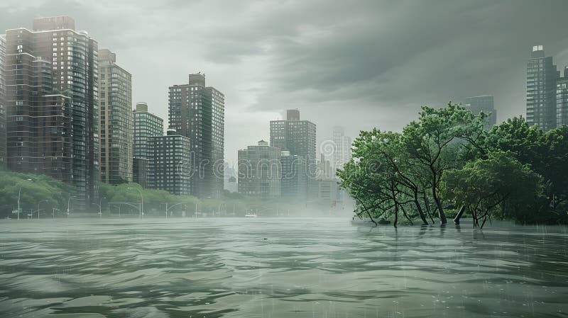 Automated Climate Mitigation Systems Cities Equipped. Stock ...