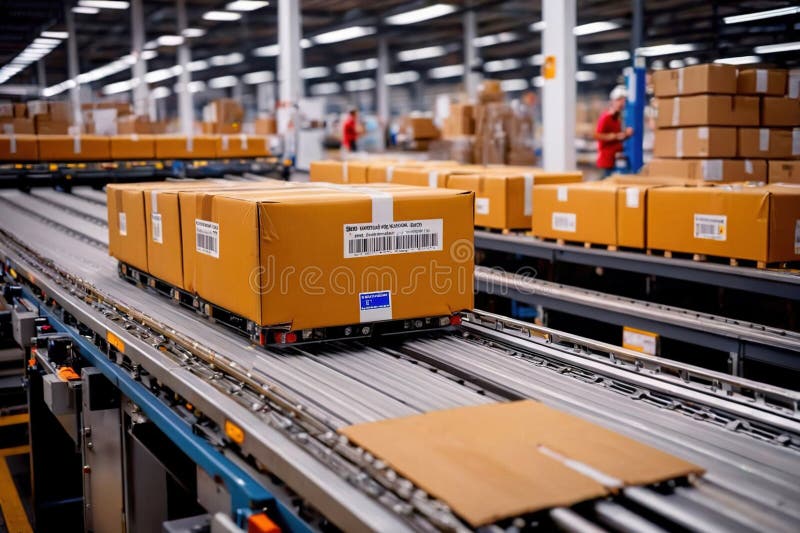 Automated Conveyor Belt Sorting Mechanism in a Logistics Center ...