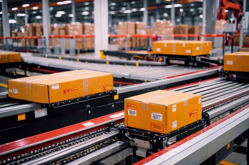 Automated Conveyor Belt Sorting Mechanism in a Logistics Center ...