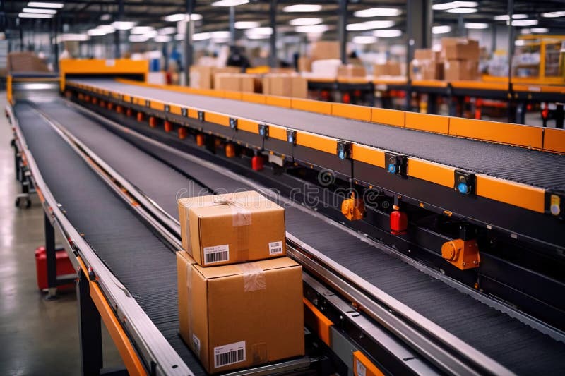 Automated Conveyor Belt Sorting Mechanism in a Logistics Center ...