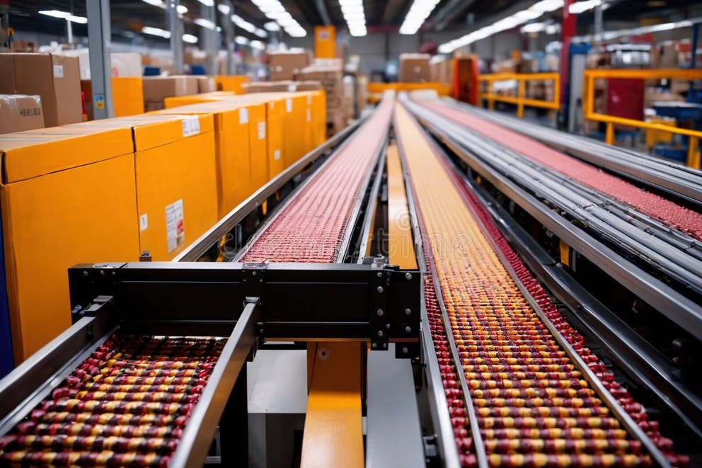 Automated Conveyor Belt Sorting Mechanism in a Logistics Center ...