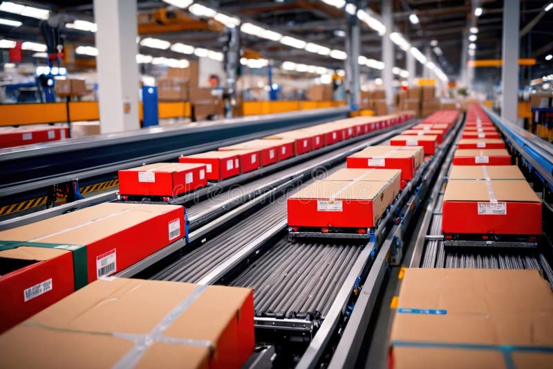 Automated Conveyor Belt Sorting Mechanism in a Logistics Center ...