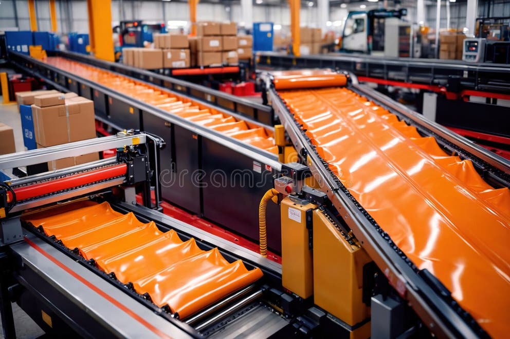 Automated Conveyor Belt Sorting Mechanism in a Logistics Center ...