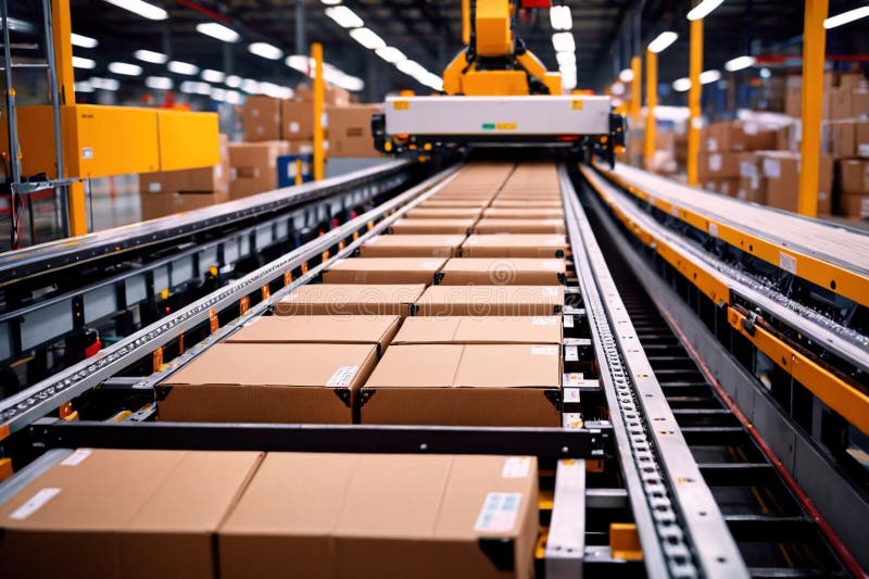 Automated Conveyor Belt Sorting Mechanism in a Logistics Center ...