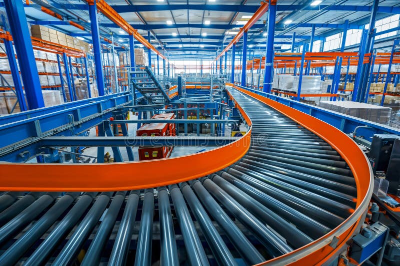 Conveyor Belt Sorting Mechanism Stock Illustrations – 239 Conveyor Belt ...