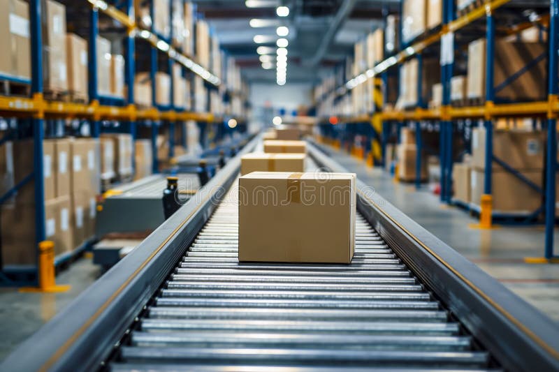 Automated Conveyor Belt Sorting Mechanism in a Logistics Center ...