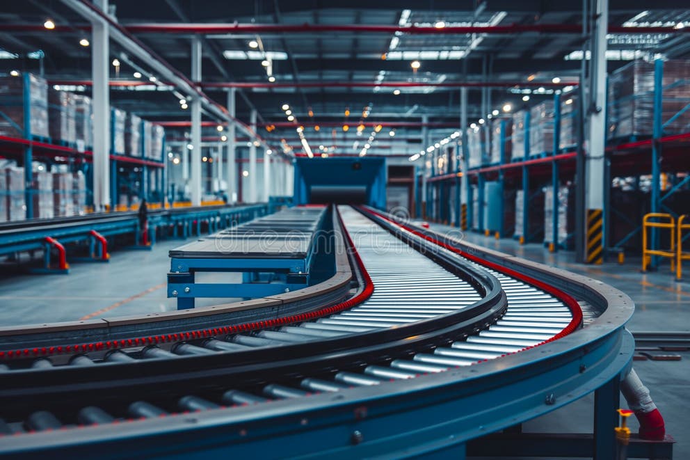 Automated Conveyor Belt Sorting Mechanism in a Logistics Center ...