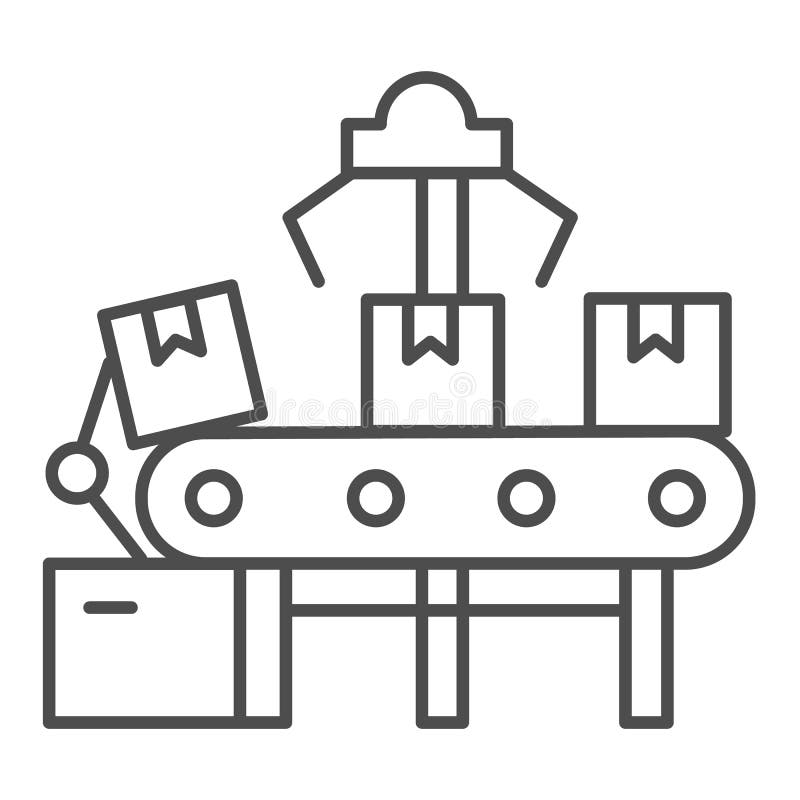 Automated Warehouse Shelves Line and Solid Icon, Smart Home Symbol ...