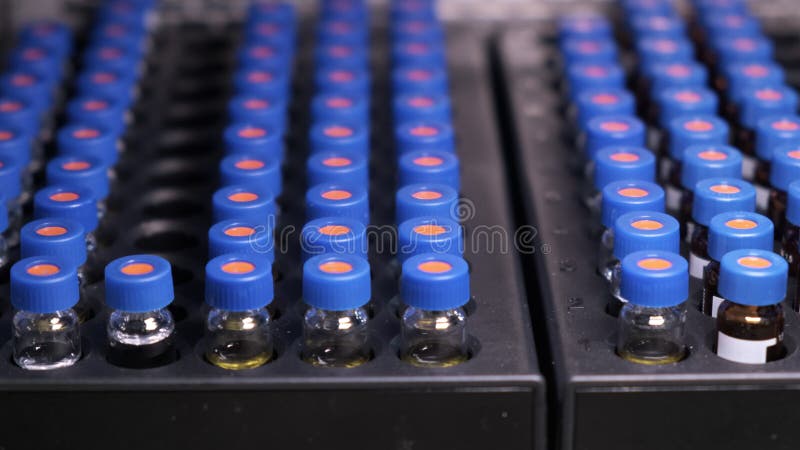 Auto Sampler of HPLC in Process. Testing of Medical Samples. Stock ...