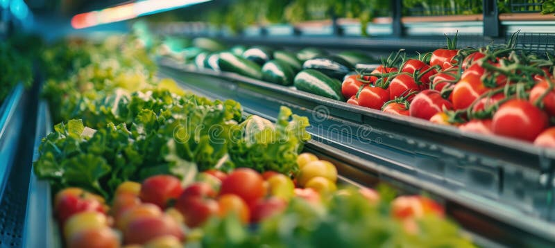 Automated Sorting Fresh Vegetables Modern Agricultural Facility Stock ...