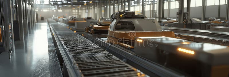 Automated Conveyor System in a Modern Warehouse Setup Stock ...